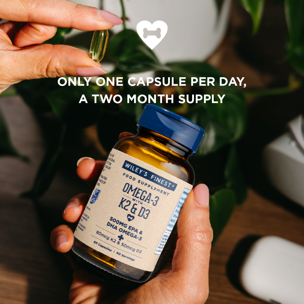 OMEGA-3 + K2 & D3 Omega-3 Fish Oil Capsules – Wileys Finest UK Ltd